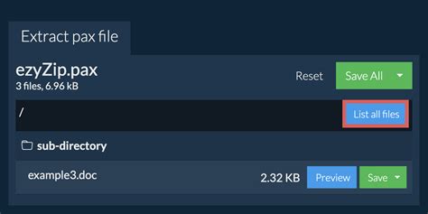 Extract PAX Files Online No Registration Required EzyZip