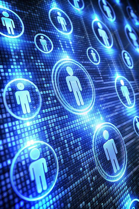 Digital Web Icons Digital Cyberspace Icons On Binary Code Background 3d