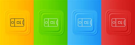 흰색 휴대 전화 레코드 프레임 카메라 아이콘이 화려한 배경에 격리되어 있습니다 모바일 앱 애플리케이션 사진 및 비디오 촬영 사각형 버튼에 아이콘을 설정합니다 벡터 Brand