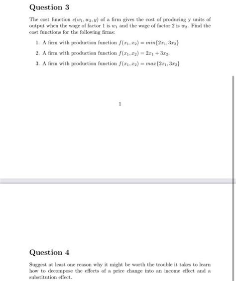 solved the cost function c w1 w2 y of a firm gives the cost