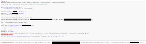404 client error while trying to upload · issue 383 · vgrem office365
