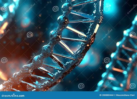 A Close Up Shot Of The Iconic Double Helix Structure Of Dna Illustrating Its Intricate And