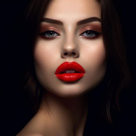 Premium Photo Sensual Beauty Red Lips Luxury Jewelry And Elegant