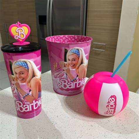 Barbie Other Barbie The Movie Combo Tin Bucket Cup With Locket And Beach Ball Cup Poshmark