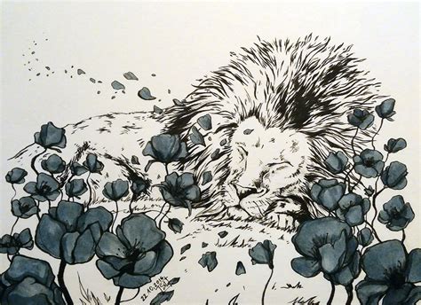 Baba Qga The Poppy Field Inktober Day 22 The Alternative Typewriter