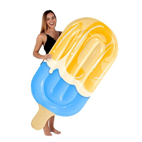 Vibrant Orange Inflatable Popsicle Pool Float Ergonomic Summer