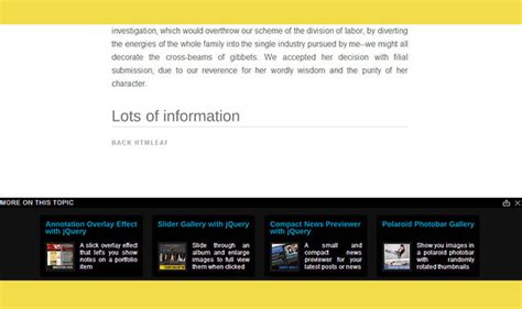 Jquery文章底部弹出相关文章列表插件jquery之家 自由分享jquery、html5、css3的插件库