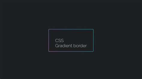 Css Gradient Border