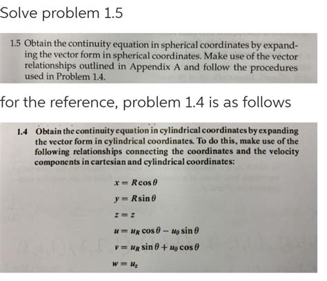 Solved Solve Problem 15 15 Obtain The Continuity Equation