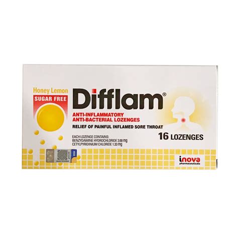 Difflam Lozenges 16s Sugar Free Mint Honey Lemon Raspberry Difflam Ab 12s Hextra Blackcurrant