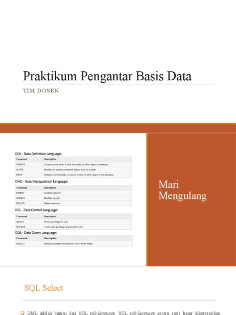 Praktikum Pengantar Basis Data Order Group Dll Pdf Praktikum Pengantar Basis Data Order Group Dll Pdf