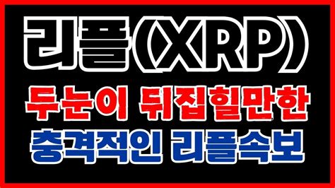 리플 두눈 뒤집힐만한 충격적인 발언 리플 살려줘리플 리플코인 리플전망 Youtube