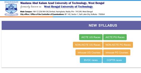 Makaut Syllabus 2025 Download Pdf All Semester