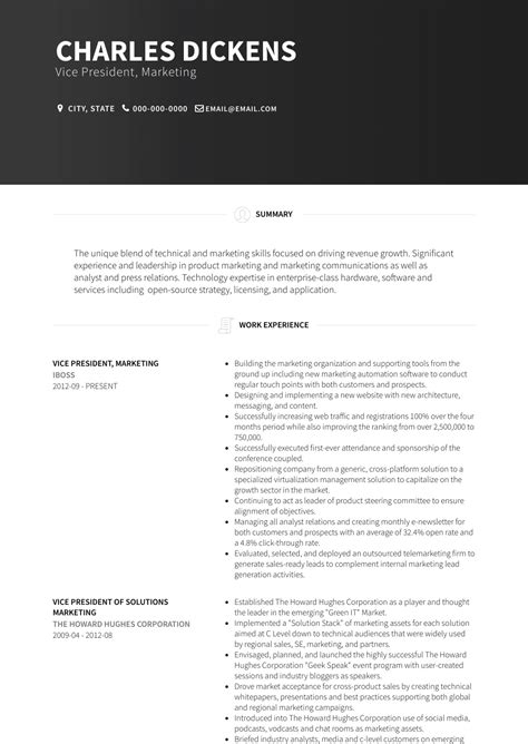 Vp Marketing Resume Samples And Templates VisualCV