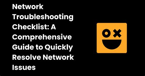 Network Troubleshooting Checklist Checklistgg