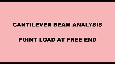 ansys cantilever beam analysis youtube