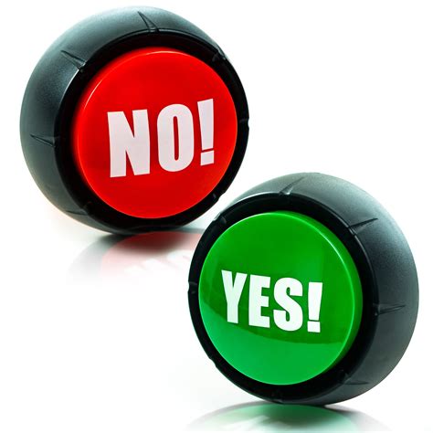 Yes And No Buttons Talking Buzzers Set Of 2