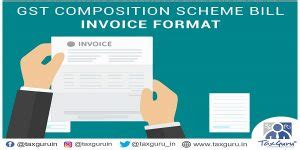 GST Composition Scheme Bill Invoice Format
