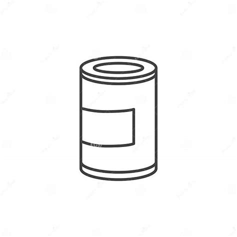 Tin Can Icon Set Metal Open And Soup Jar Vector Symbol In A Black Filled And Outlined Style