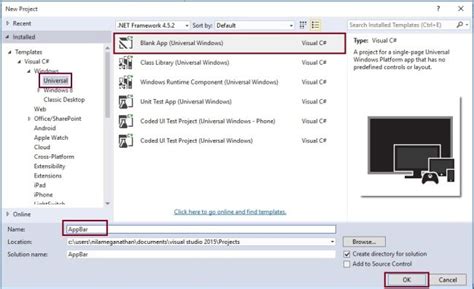 Working With The AppBar And Command Bar Control In Universal Window App