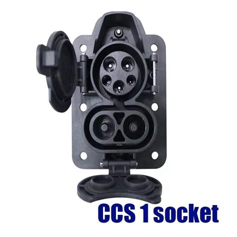 Ccs 1 Dc Fast Charge Connector Socket Adapter Us 200a Ccs Inlet Dc Ev Charger Accessories