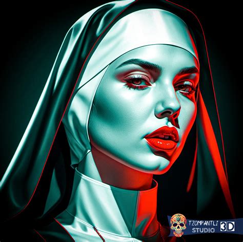 Red Nun Portrait 2 by Tzompantli3D on DeviantArt