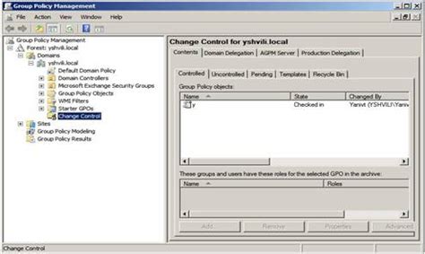 Advanced Group Policy Management Agpm IT World Technology Site Exchange System