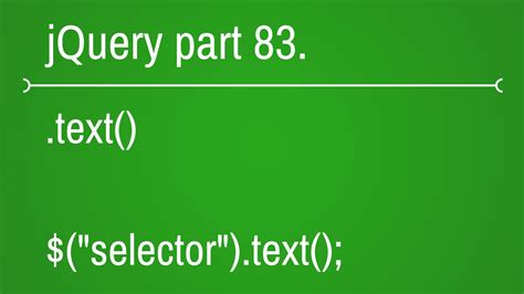 Jquery Text Function Part 83 Youtube