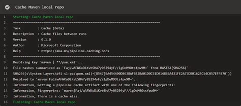 Pipeline Caching Cache Beta Returns Cache Miss In Second Run For Cached Maven Repository