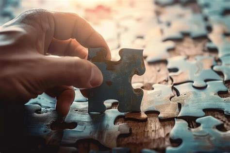 Premium Photo Hand Placing Final Puzzle Piece Completing The Picture Concept Of Teamwork