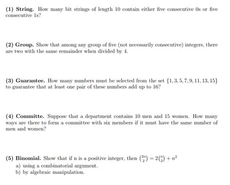 Solved 1 String How Many Bit Strings Of Length 10 Contain