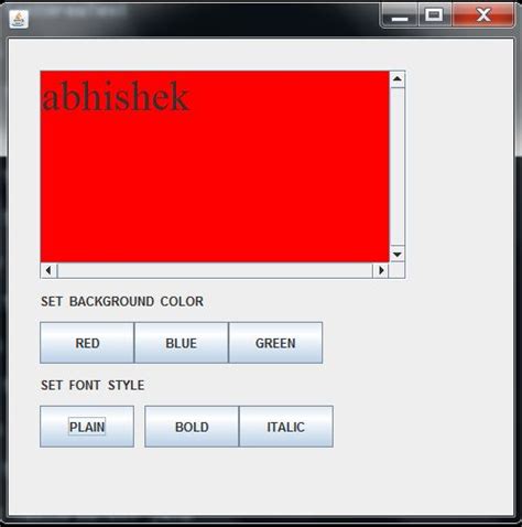 Working With JTextArea In Swing