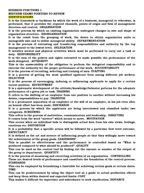 Midterm Exam Pointers To Review 2023 Pdf Motivation Motivational