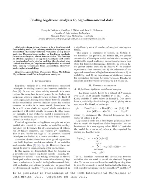 pdf scaling log linear analysis to high dimensional data
