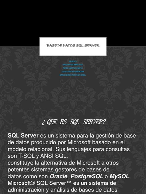 base de datos sql server pdf servidor sql de microsoft sql