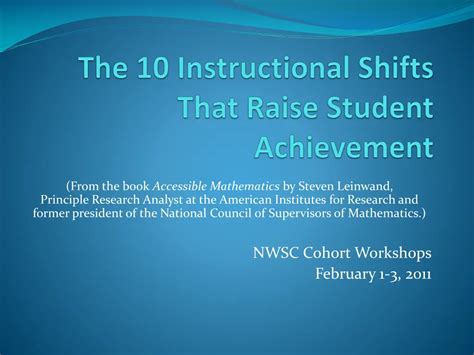Ppt Effective Mathematics Instruction Practices Workshop Summary