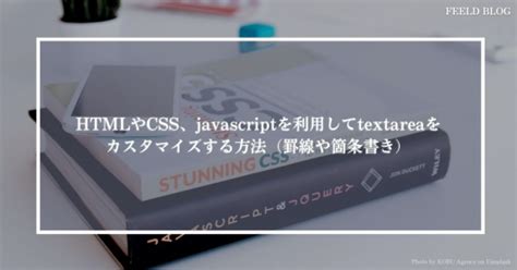 HTMLやCSSjavascriptを利用してtextareaをカスタマイズする方法罫線や箇条書き FEELD BLOG