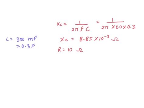 Solved A 60 Hz Alternating Current Generator With A Peak Voltage Of 110 V Drives An Rc Circuit