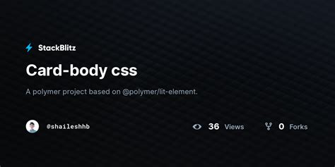Card Body Css Stackblitz