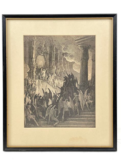 Lot Antique After Gustave Dore Satan Talks To The Council Of Hell