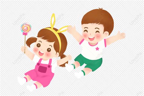 앉아서 놀고있는 아이들 Png 일러스트 무료 다운로드 Lovepik