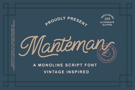 Free Manteman Monoline Script Font Free Design Resources