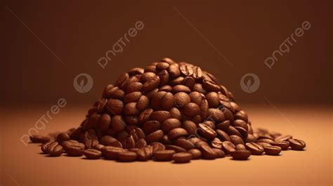 3d 렌더링에 갈색 배경에 커피 콩 갈색 색상에 3d 렌더링 그림 커피 곡물 고화질 사진 사진 배경 일러스트 및 사진 무료