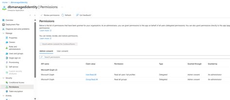 Unable To Grant Graph Api Permission To Managed Identity Enterprise Application Microsoft Qanda
