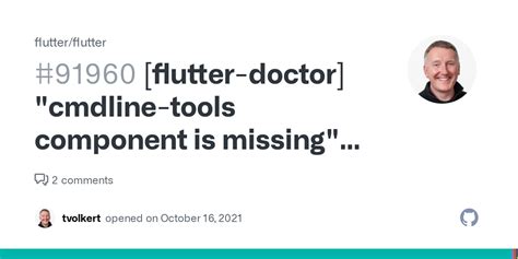 Flutter Doctor Cmdline Tools Component Is Missing Item Sends User In The Wrong Direction