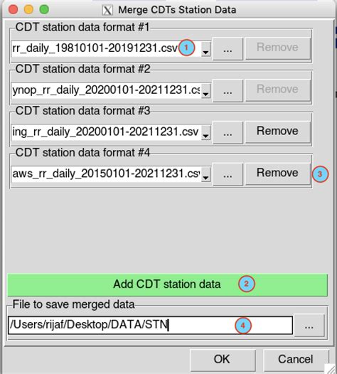 Manipulating Cdt Station Data Format