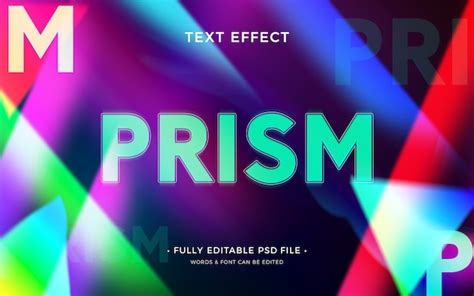 Premium Psd Prism Text Effect