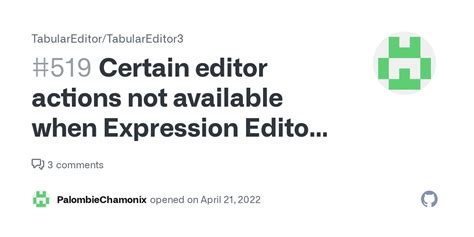 Certain Editor Actions Not Available When Expression Editor Is Docked