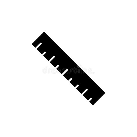 School Ruler Icon Set Size Height Distance Ruler Vector Symbol