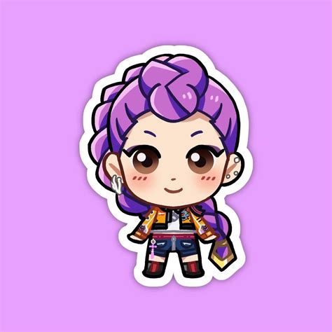 Rumi Huntr X Kpop Demon Hunters Fan Art Cute Anime Waterproof Vinyl